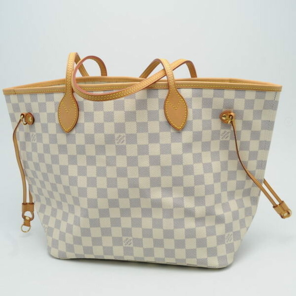 Louis Vuitton | Bags | Louis Vuitton Neverfull Mm Damier White Bag ...